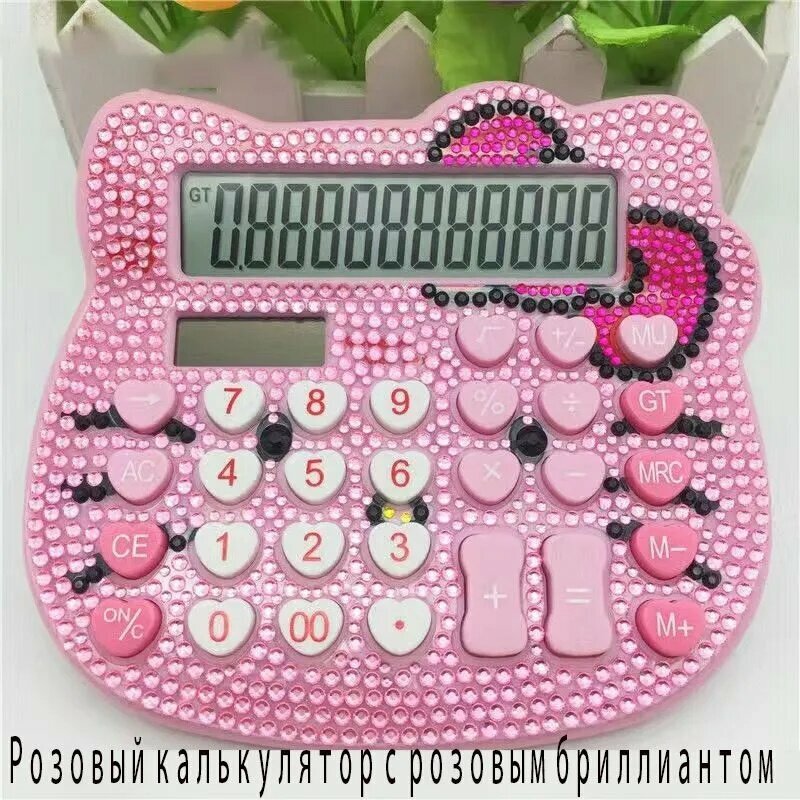 Калькулятор Со Стразами, Стандартный Настольный С ЖК-Дисплеем