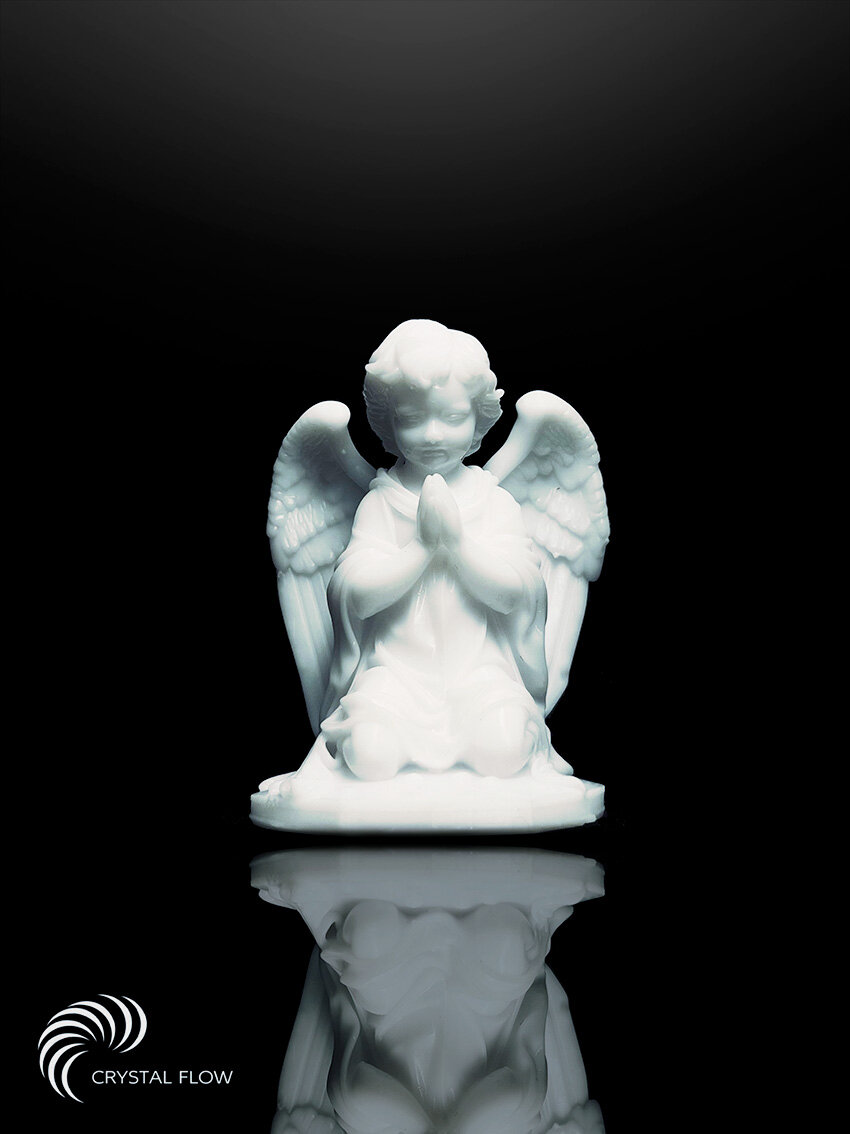 Мини Фигура "Сидящий ангел" белый матовый
