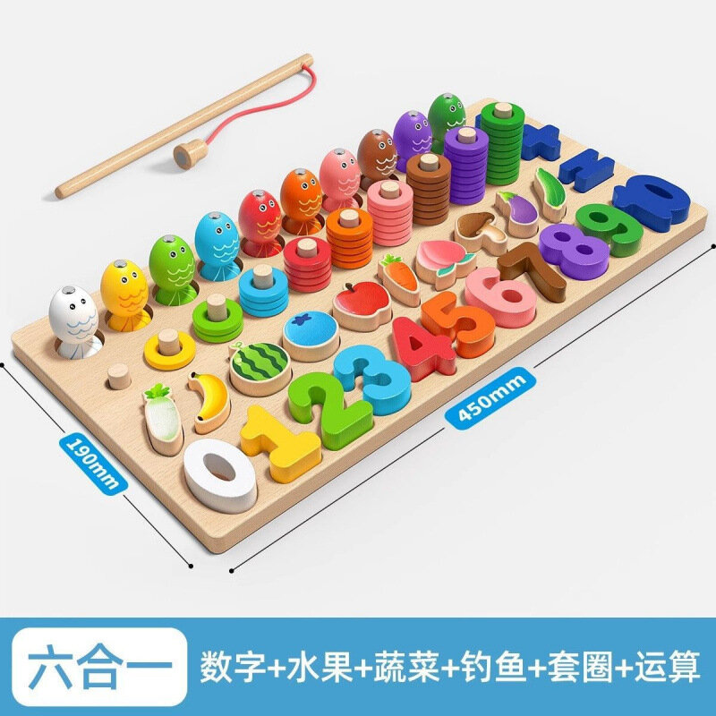 Детские строительные блоки для сборки, игрушки для детей 1-6 лет, обучающие игрушки для малышей, головоломки и сортировка для раннего обучения чисел и форм