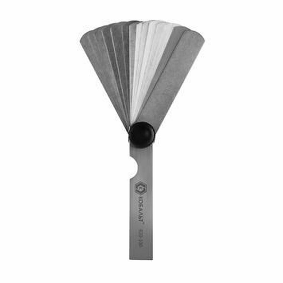 Набор щупов для измерения зазоров кобальт 70 мм, №2, диапазон измерений 0,02-0,5 мм, 17 шт, блистер