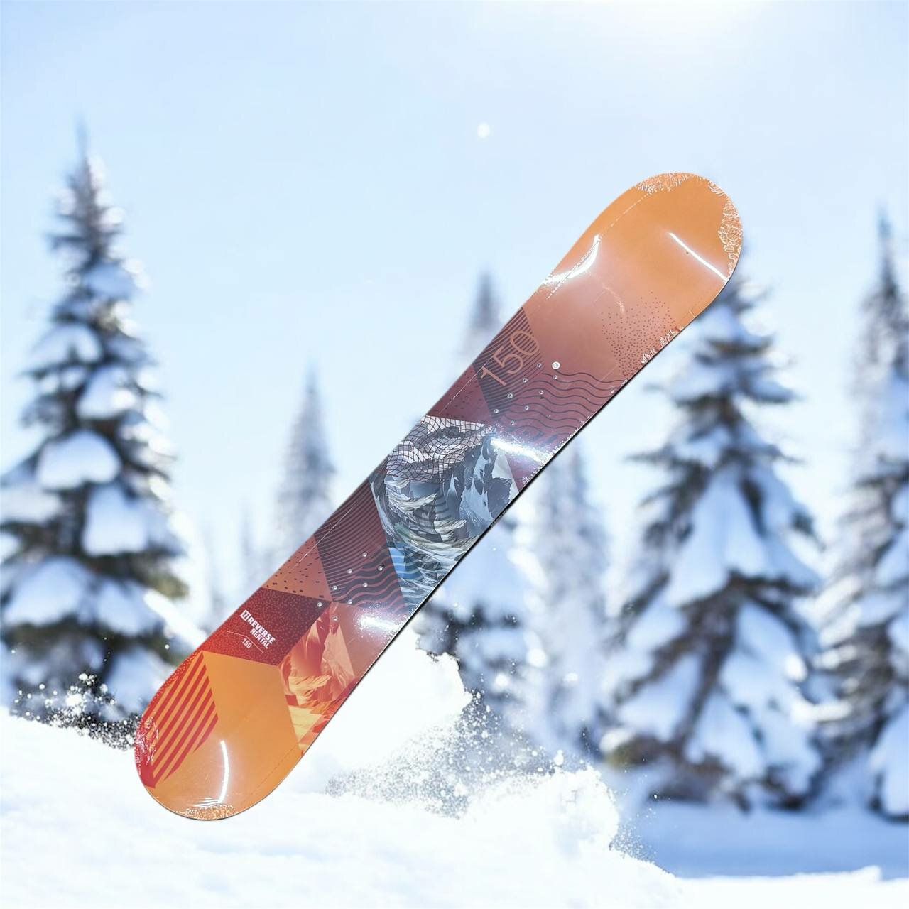 Сноуборд BREND REVERSE ORIGINAL RENTAL (FW26), 150 см, оранжевый