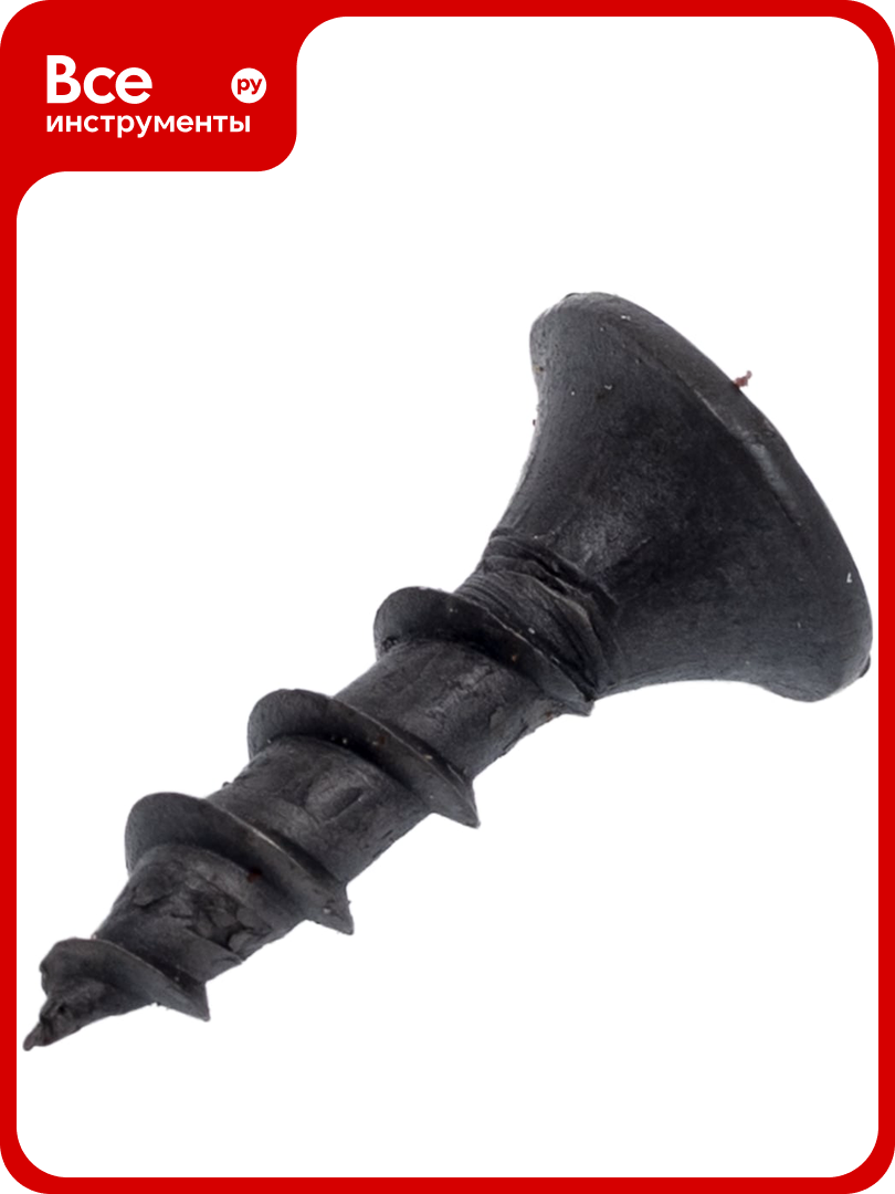 Саморез по дереву Dr. Bronz черный фосфатированный с полной резьбой, потайной головкой Phillips, стальная конструкция