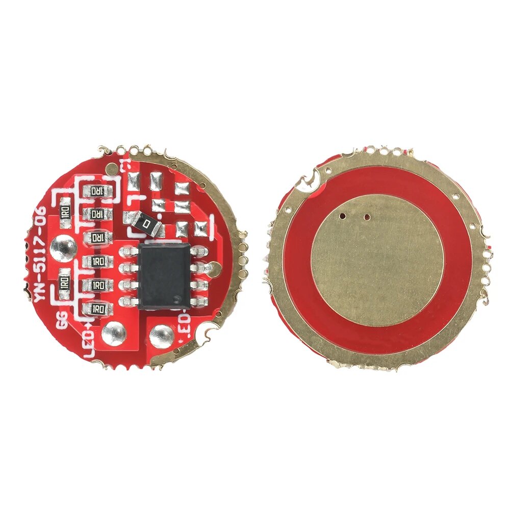 Драйвер для фонарика Red, 6-15Вт, 3.7-4.2В, YN-5117-D6
