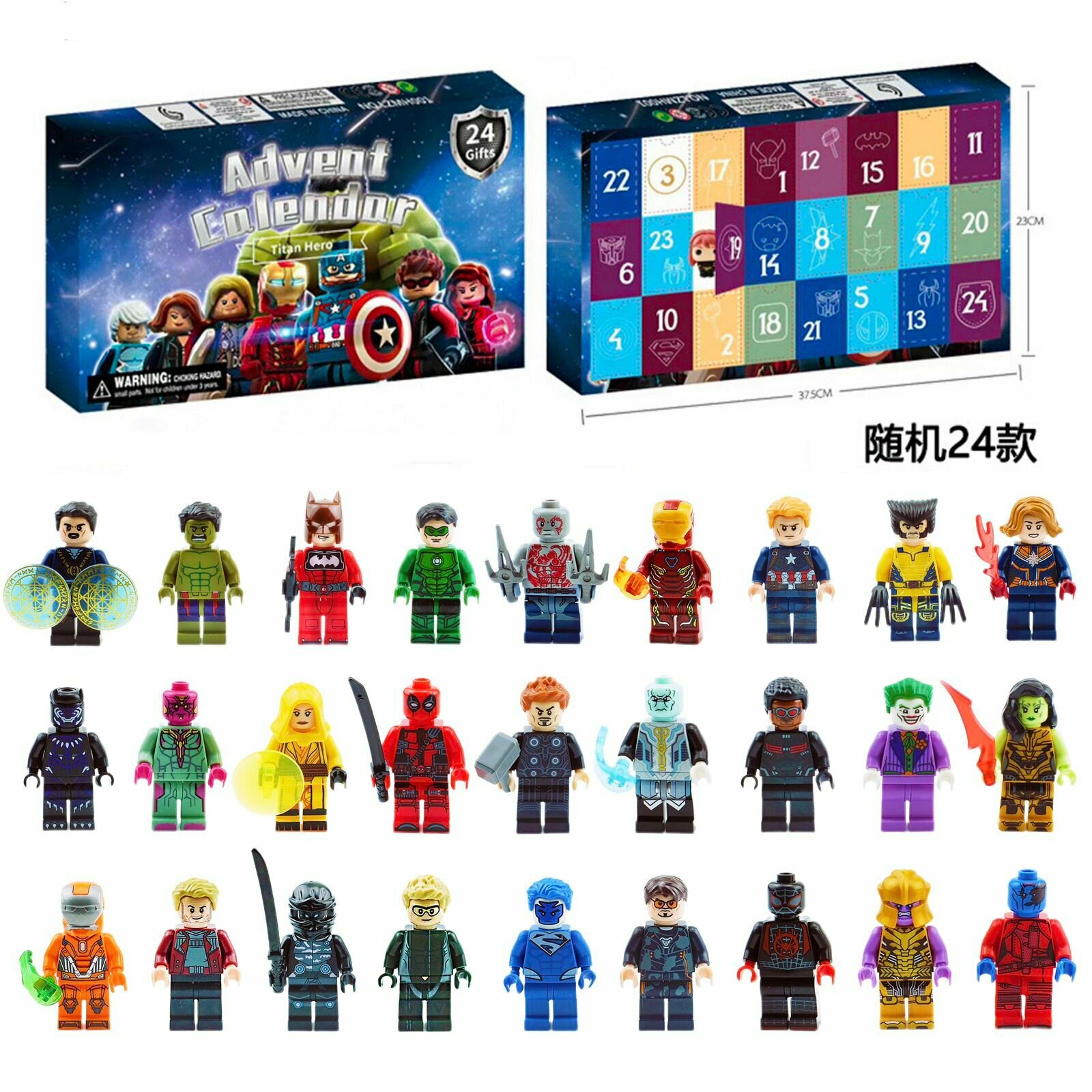 Рождественская слепая коробка, ритм-бокс, календарь обратного отсчета, подарочная коробка, игрушка из строительных блоков Minecraft, маленький орнамент обратного отсчета