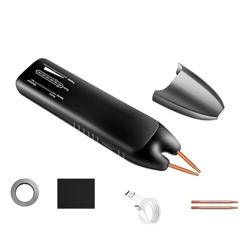 (1 комплект) Портативный ручной аппарат для точечной сварки, небольшой сенсорный сварочный аппарат (хранение)