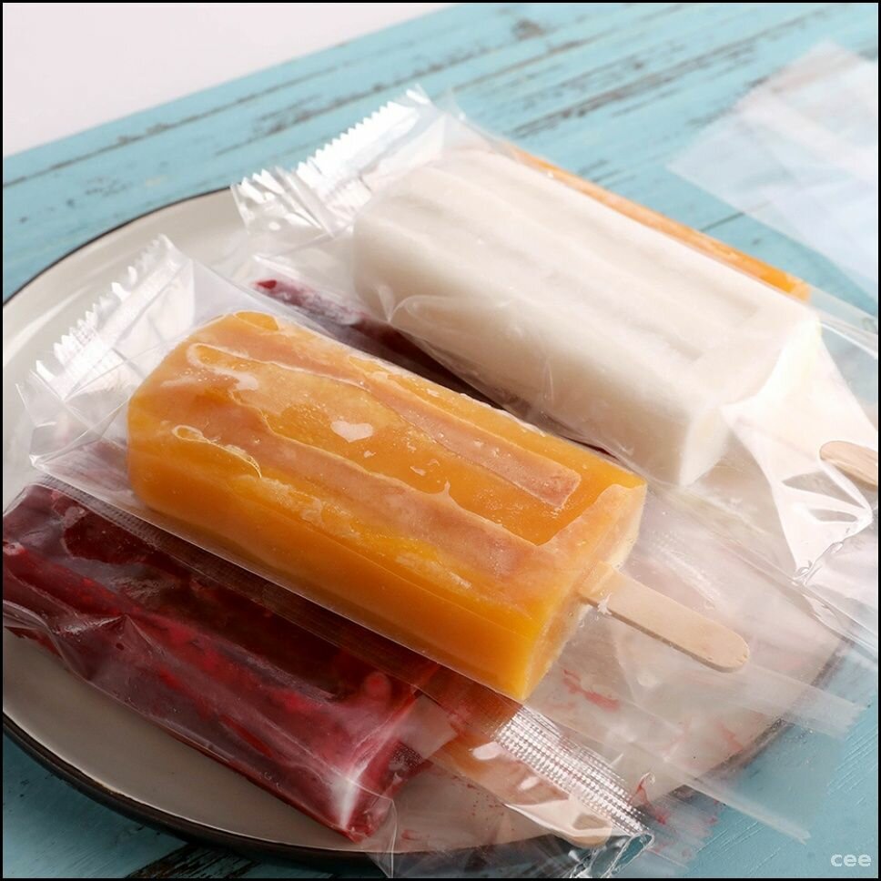 Бестселлер: упаковка для мороженого 8x19 см, прозрачная, 100 палочек в комплекте