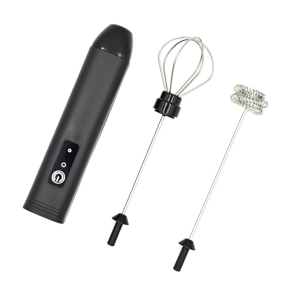 Cebazzo Электрический венчик с USB-зарядкой, Капучинатор, Вспениватель для молока,3 Режима, Type-C, Беспроводный, Мощный 12000об/мин, Бесшумная работа