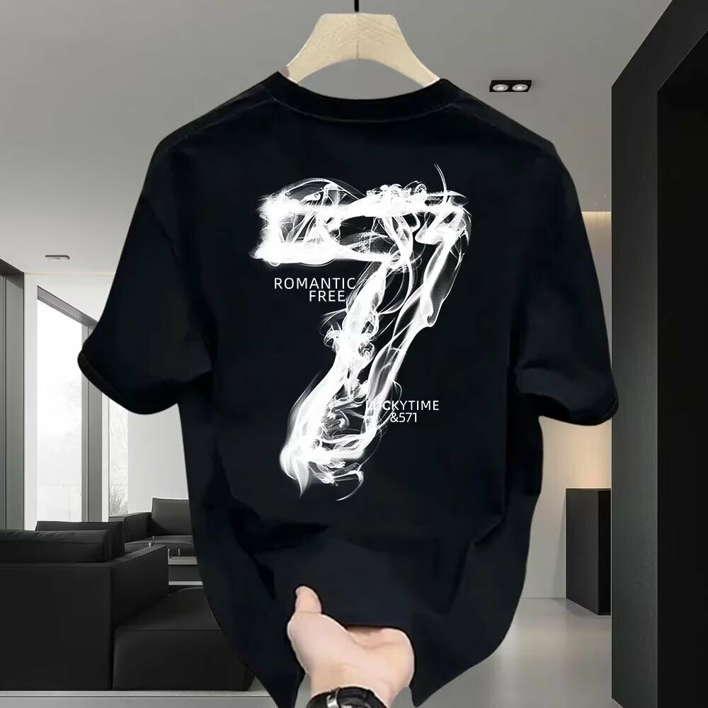 Rong Футболка мужская Хлопок Высококачественная летняя спортивная ткань, Размер_2XL