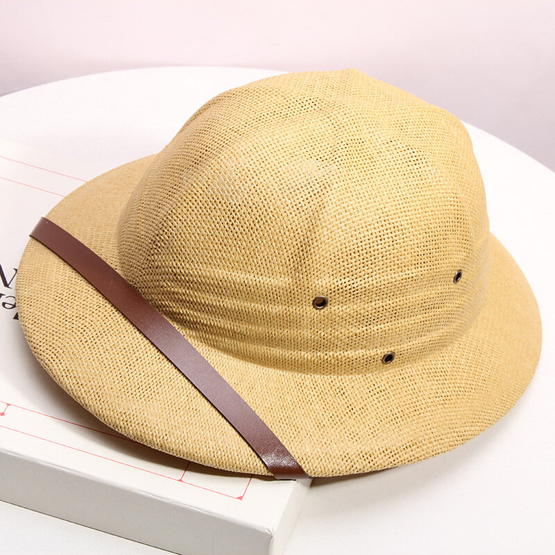 DIY Соломенная Шлем Защита Солнца Солома