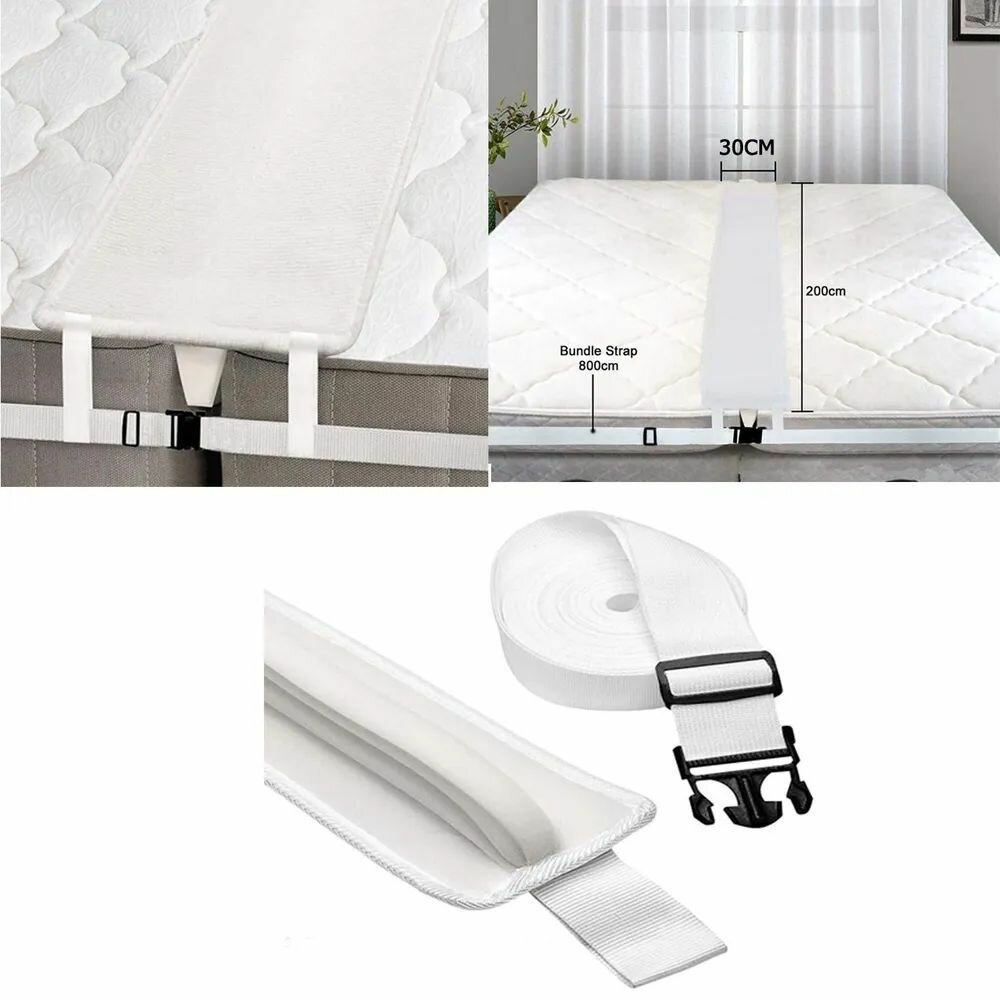 Соединительный комплект для матрасов - соединение двух матрасов с заполнением промежутков, ремень с металлической молнией