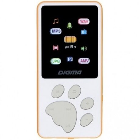 Цифровой плеер Digma S4 8Gb White-Orange