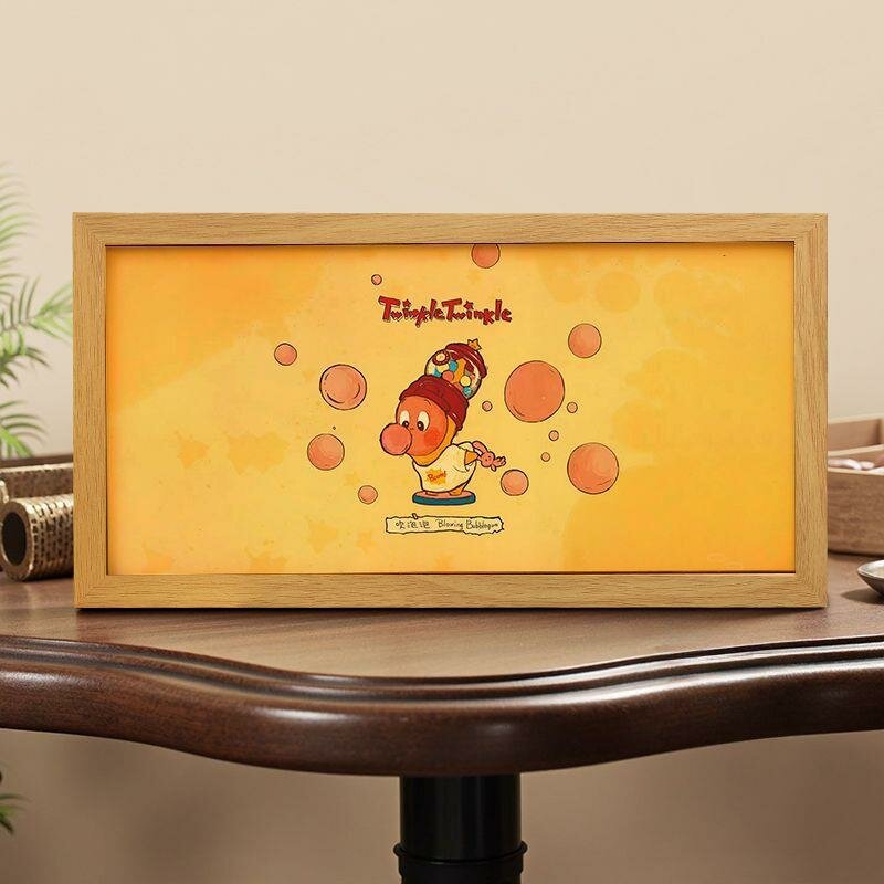 Звездные Люди Bubble Mart Световая Картина Рамка Мультяшный Ночной Светильник Спальня Вход Световой Короб Картина Акриловый Маленький Орнамент