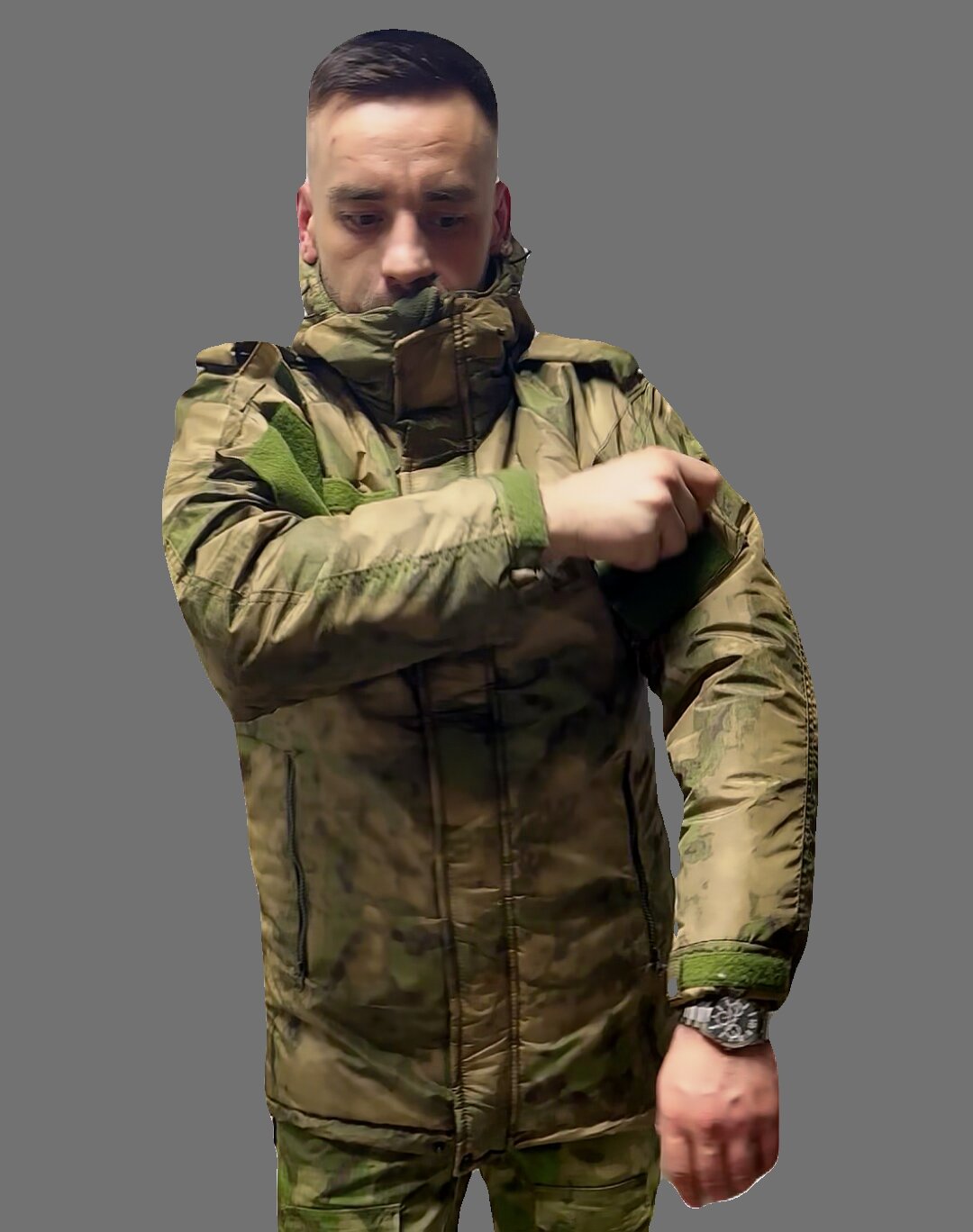 Пуховик / Бушлат зимний зеленый мох для росгвардии уставной вкпо