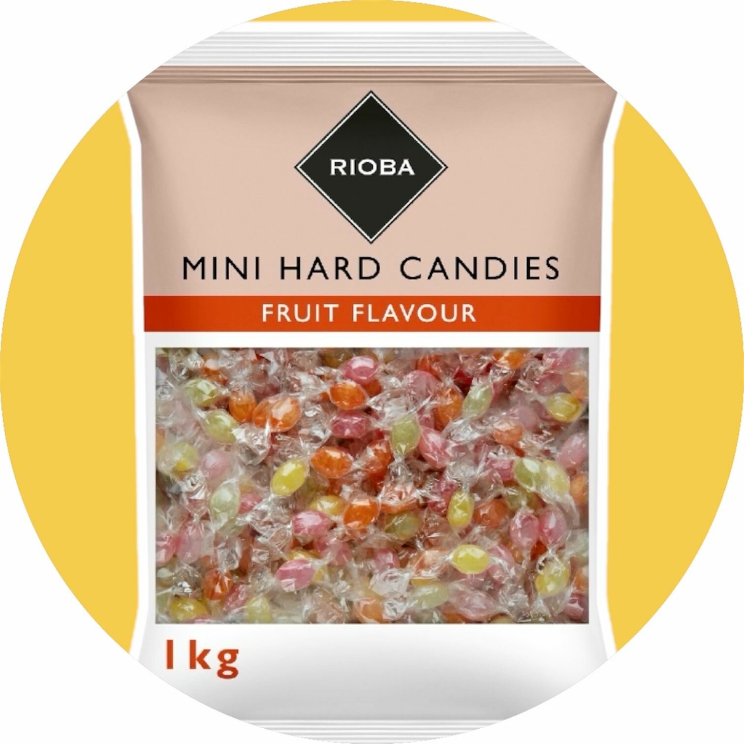 Мини-леденцы с фруктовыми вкусами, 1кг