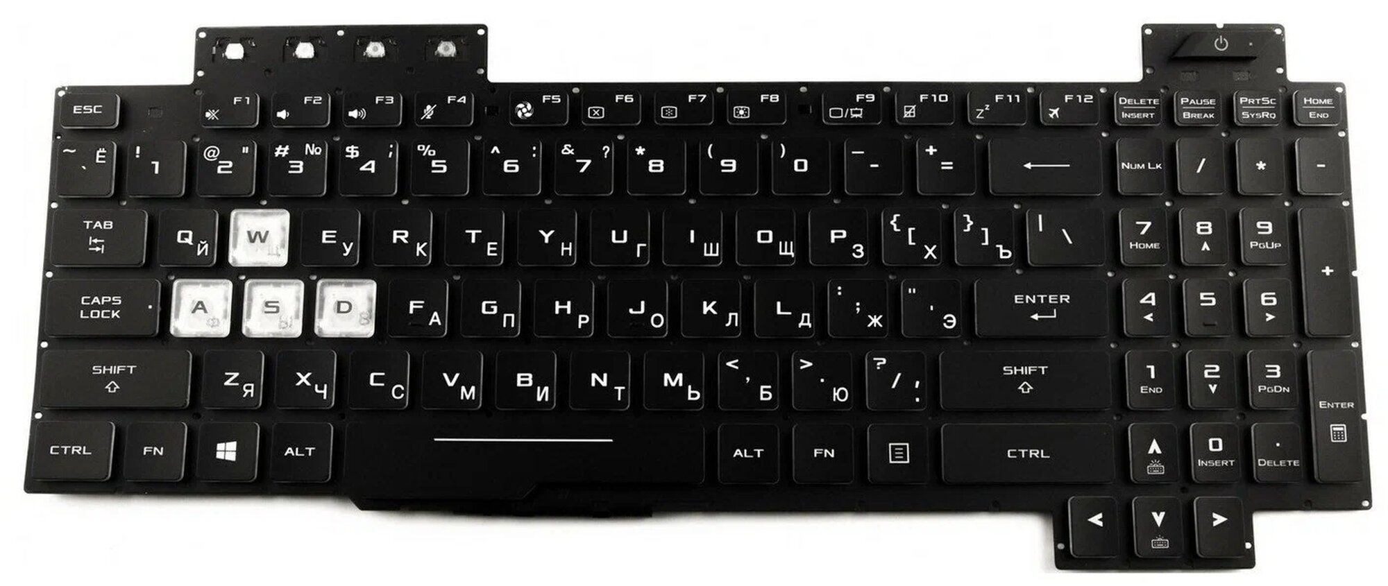 Клавиатура для Asus GL704GV c подсветкой p/n: V170762FS1US, 0KN1-5J2US11