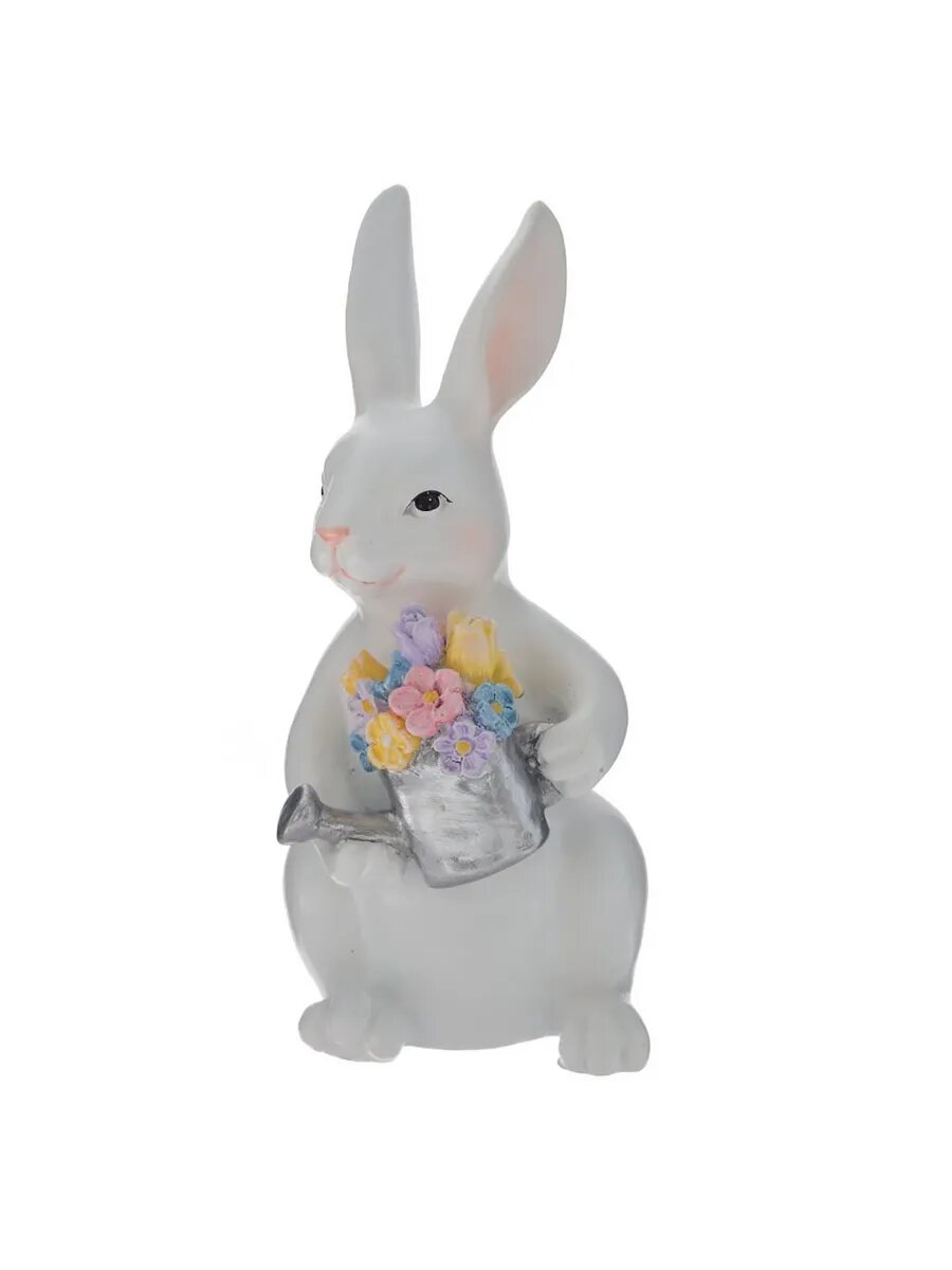 Фигурка декоративная Заяц Remecoclub, полимерный материал, 8x9x18 см