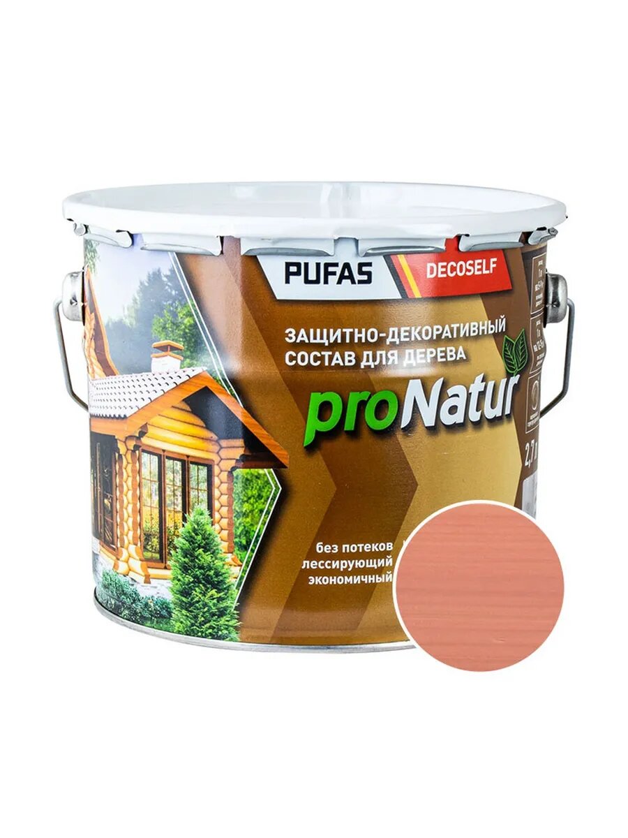 Антисептик лессирующий для дерева персик 2,7 л