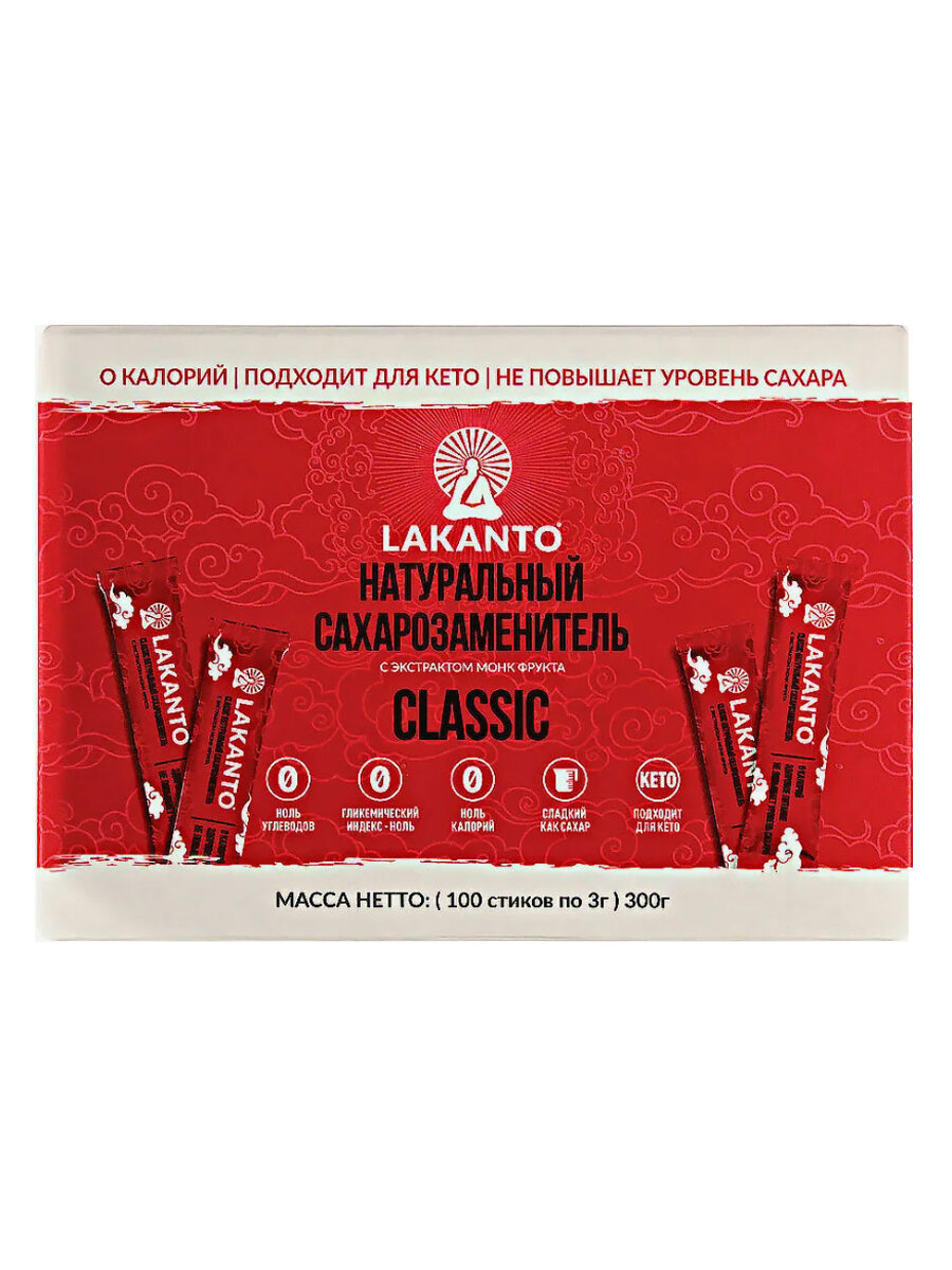 Lakanto Сахарозаменитель натуральный Classic с экстрактом монк фрукта, 300 г