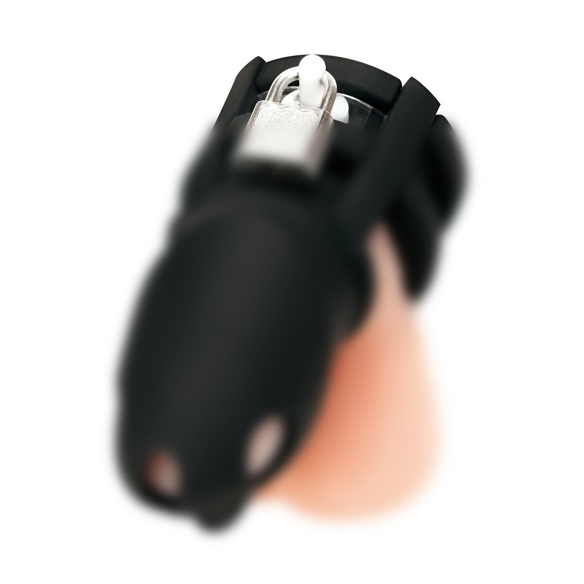 Клетка для пениса черная Silicone Small 5 см Cock Cage With Ball Divider