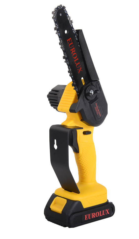 Электрическая аккумуляторная пила Eurolux ELS-20-Li-2К 6+8 (две цепи, две шины, 2 АКБ и ЗУ)