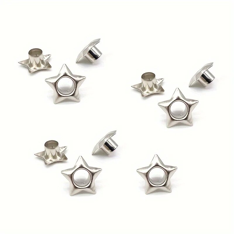 Люверсы звездочки Silvery Grey 5 мм