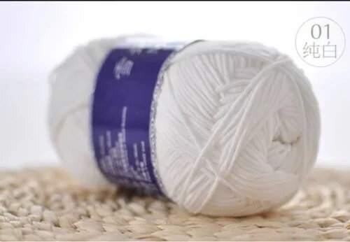 Детский шерстяной шарф из хлопка 5 нитей Белый, 1