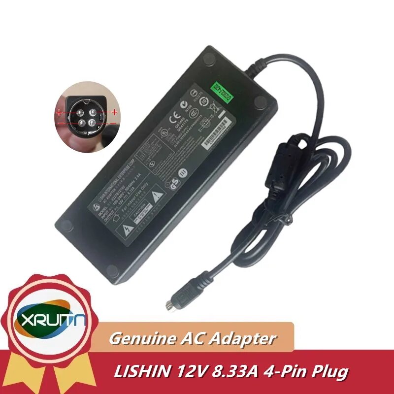 Адаптер питания XRUIT 12В 8.33А 4-контактный для Synology NAS EU Plug
