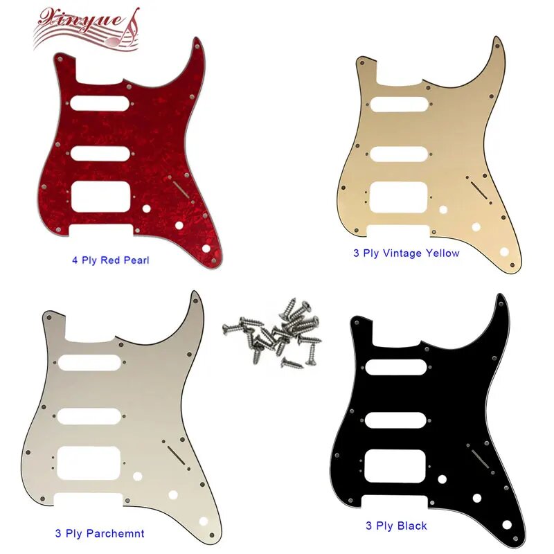 Плероо гитарная накладка для Stratocaster Коричневый, 4Ply Brown pearl — фото 1
