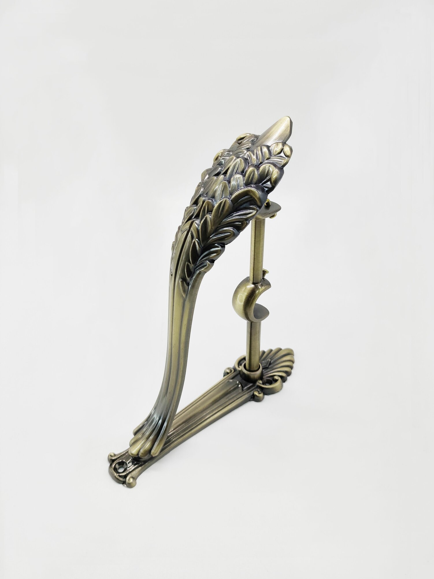 (1 шт.) 28(25)/19 мм Кронштейн консольный двухрядный "Испания" антик