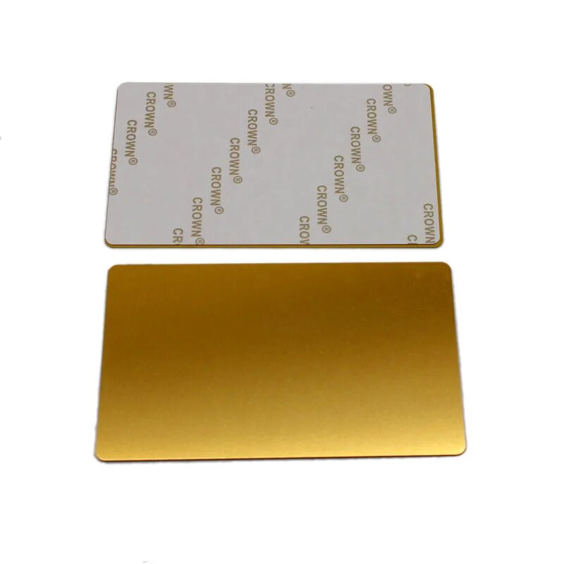 Металлические визитные карточки из алюминия 50 шт Золотой