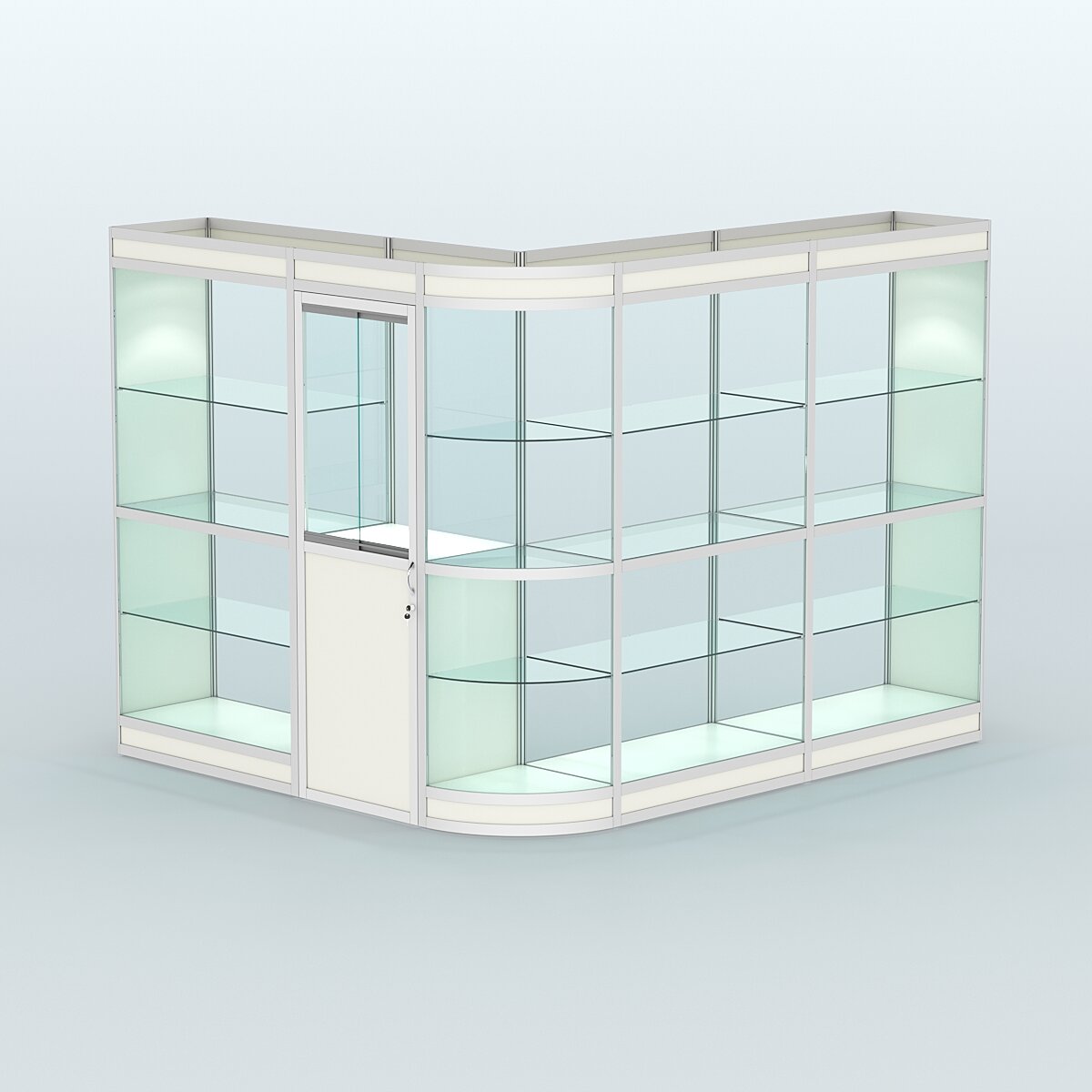 Павильон из профиля угловой №2в (5,5 кв. м), Белый