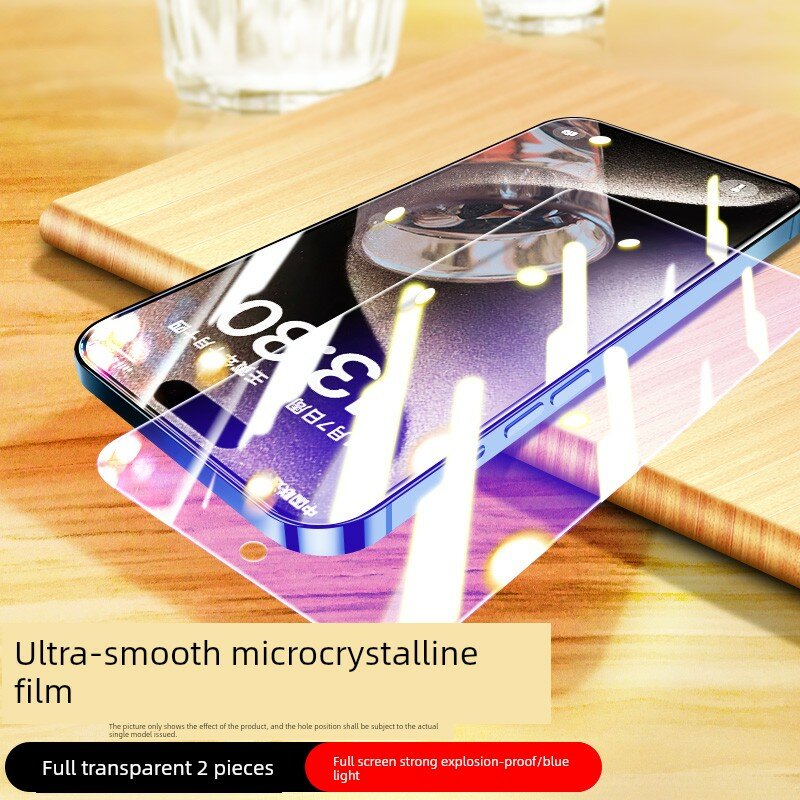 Полноэкранный закаленный стеклянный защитный экран для iPhone 8 с фильтрацией синего света и уходом за глазами, 2 листа