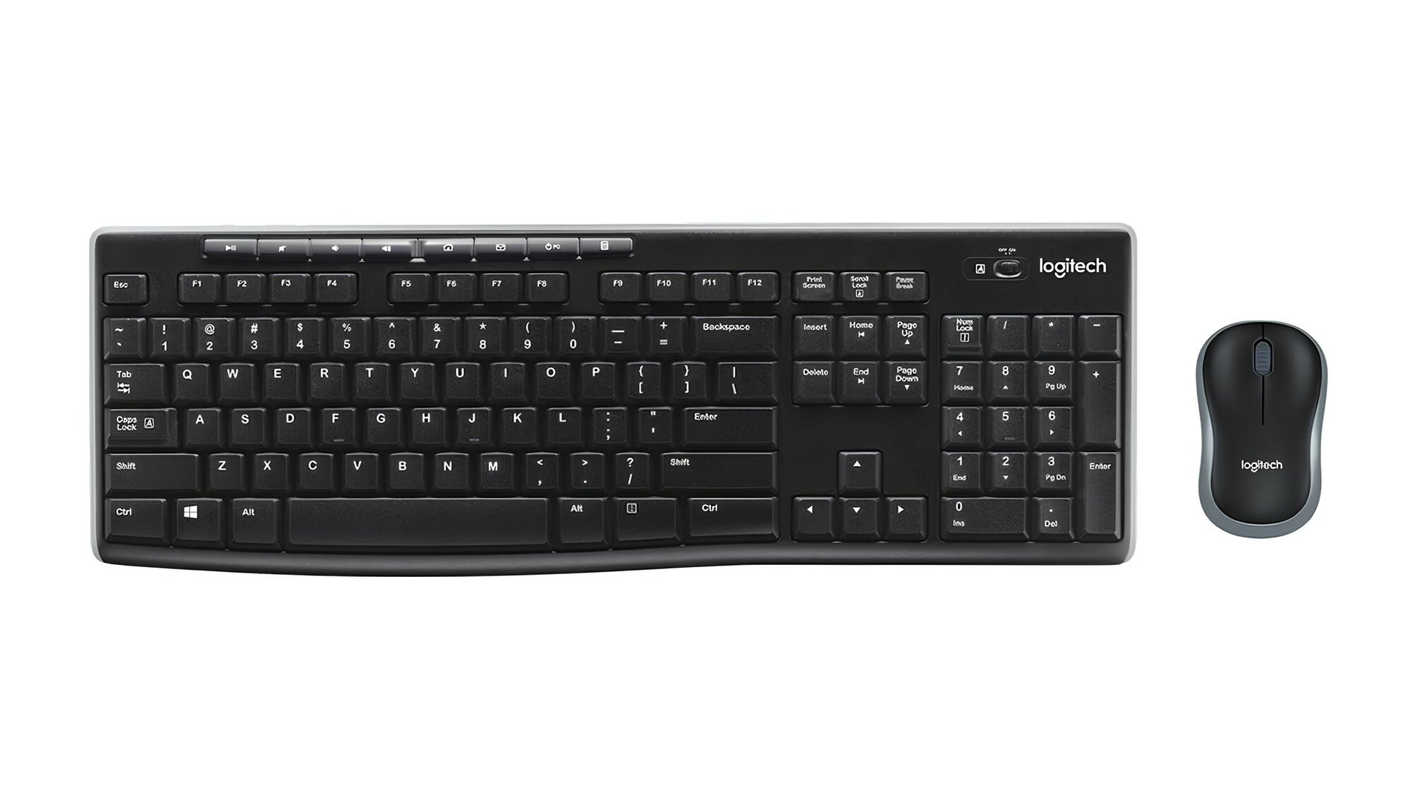 Беспроводная комбинация клавиатуры и мыши Logitech Combo MK270, английская/русская