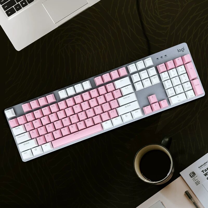 Механическая клавиатура Logitech K845, проводная, сине-белая, двухцветная, розовая, стильная и простая, для девочек, с