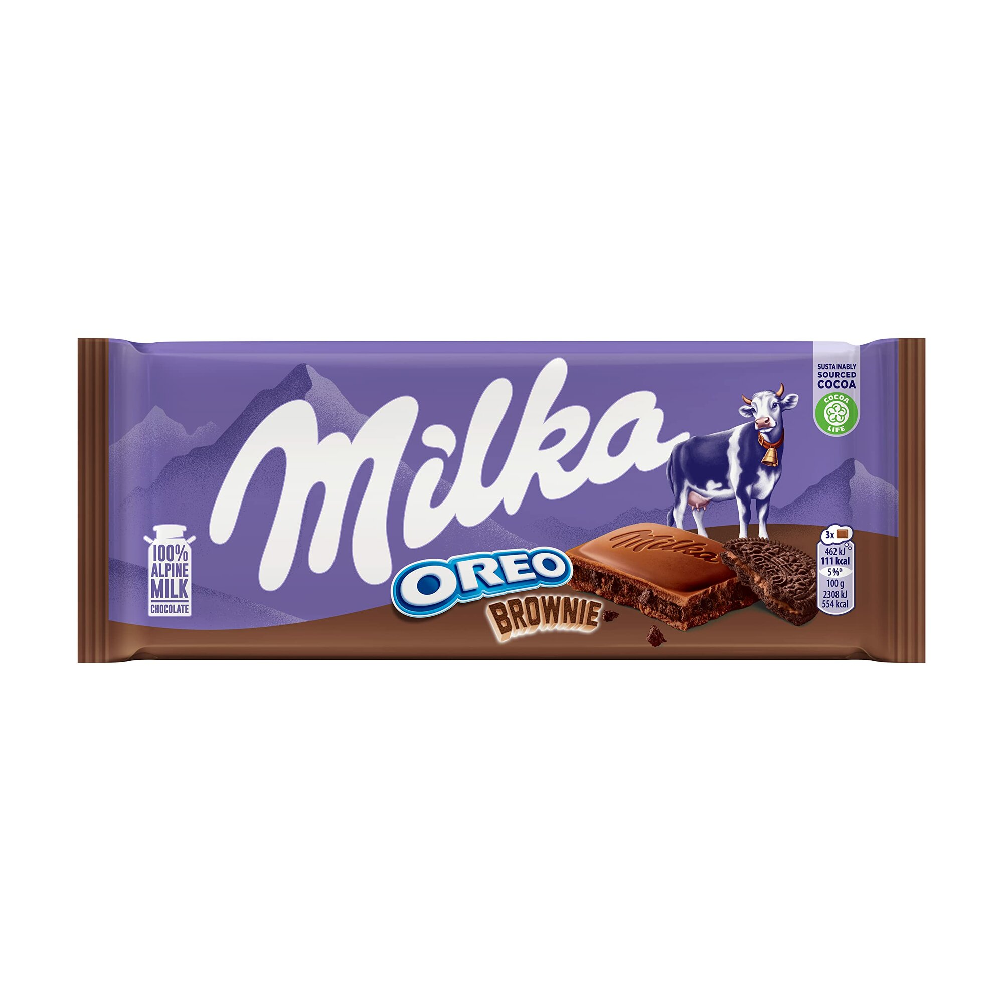 Шоколадная плитка Milka OREO BROWNIE, 2 шт. по 90 гр.
