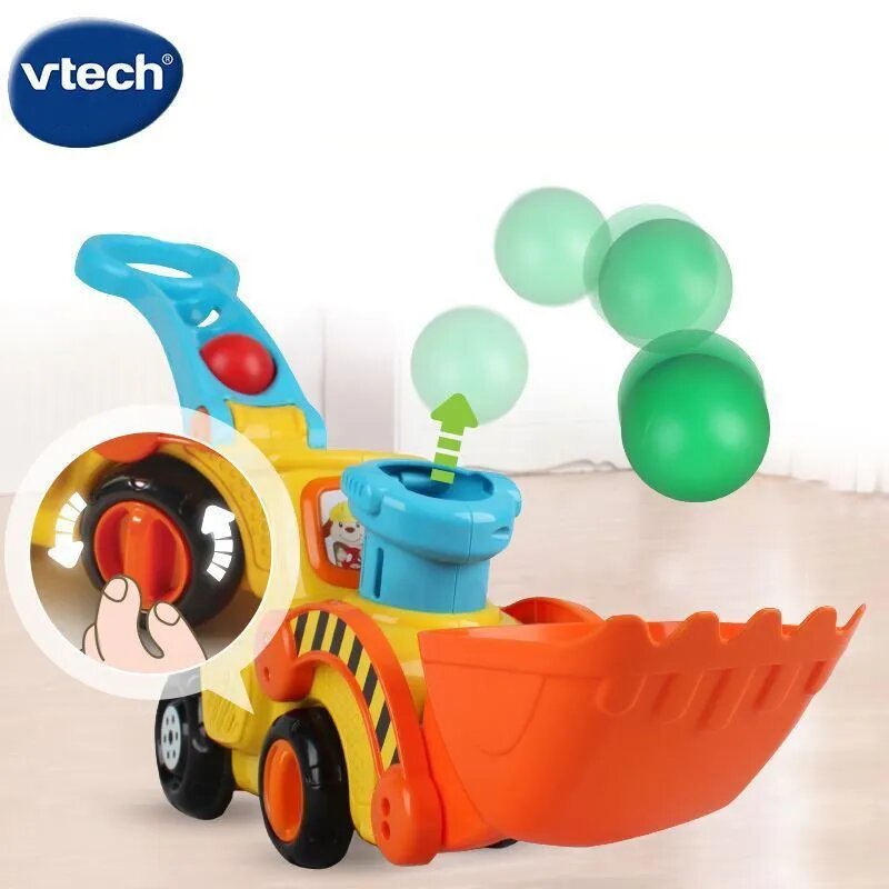 Vtech Развивающая игрушка-каталка для малышей, экскаватор с шариками и эффектами — фото 1