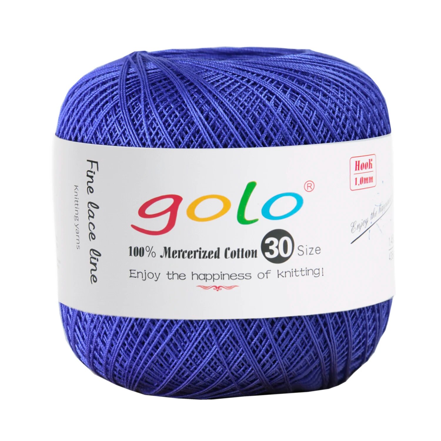 Пряжа Golo 100% хлопок фиолетовая, цвет 7-629