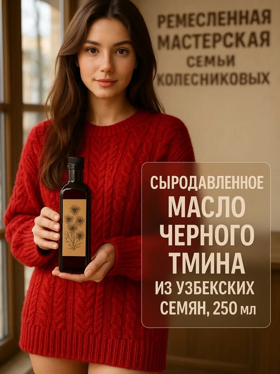 Сыродавленное масло черного тмина(Узбекские семена) 250 мл