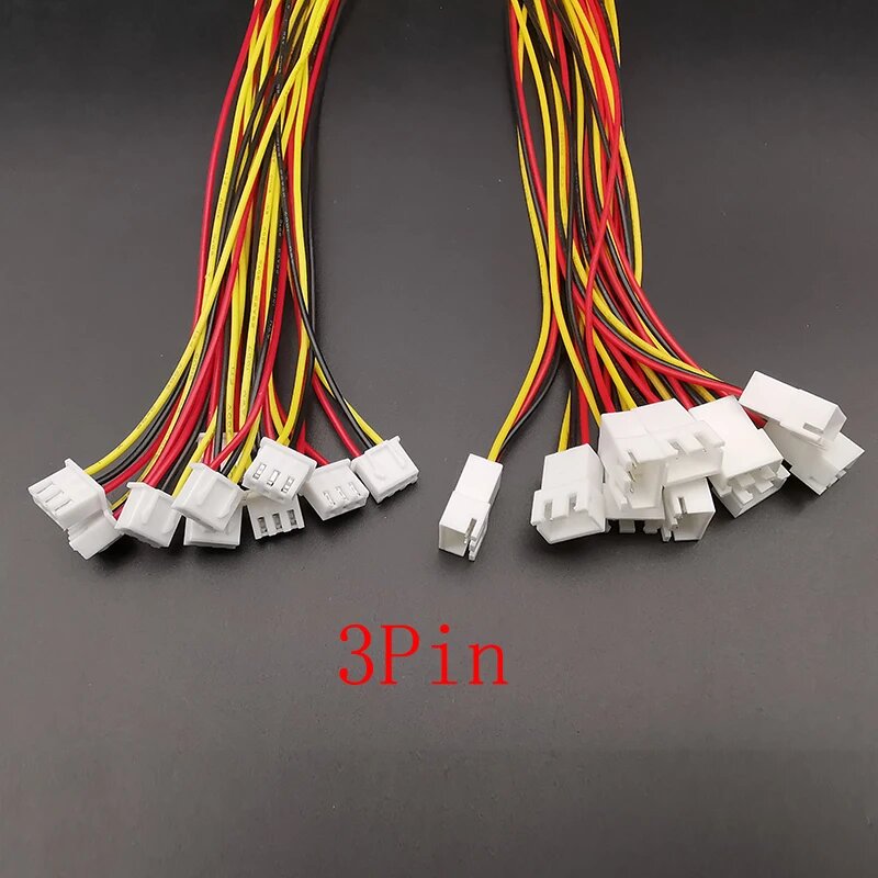 Кабели JST XH 3Pin 10Pairs 26AWG, 10CM