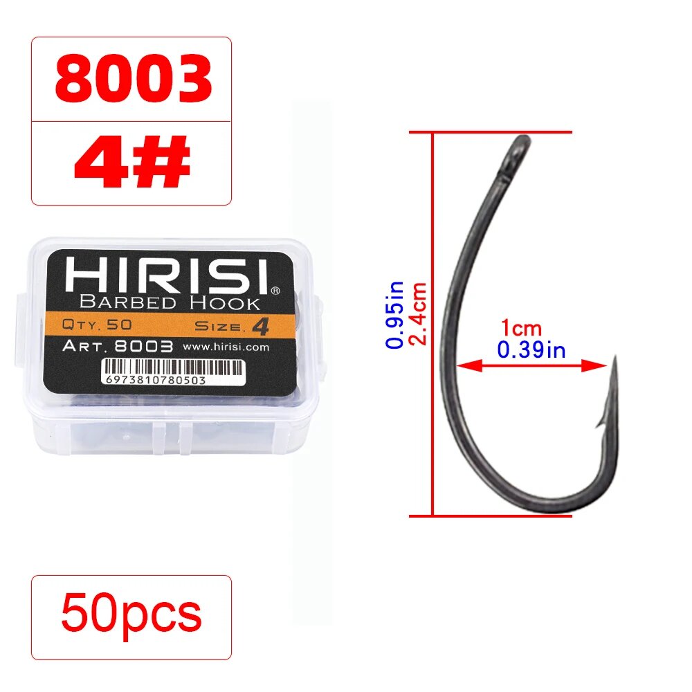 Hirisi Крючки 4#, Size 4 X50, 50 шт.