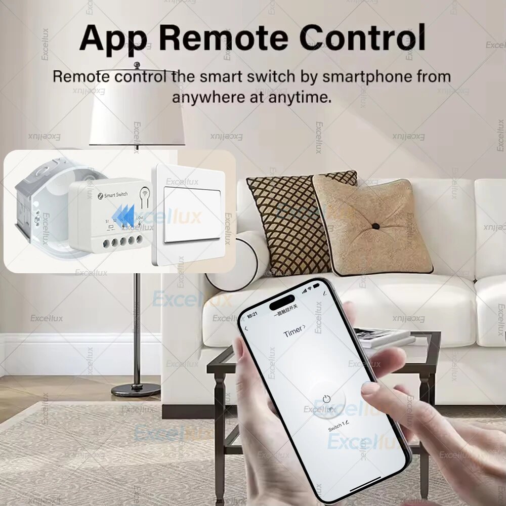 ZigBee мини умный выключатель 10А — фото 1