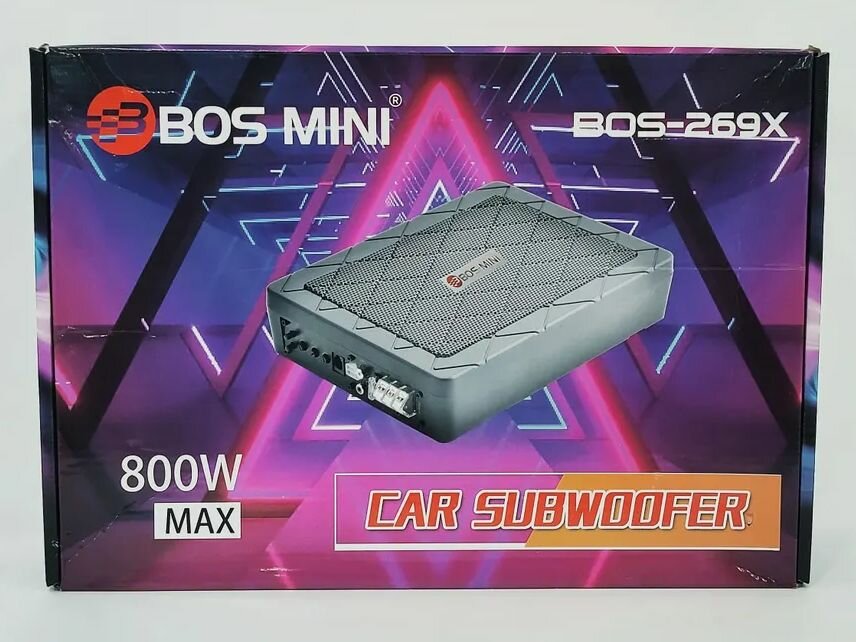 Активный сабвуфер под сиденье автомобиля BOS-MINI BOS-269X 800W (КОД: 7181.-01)