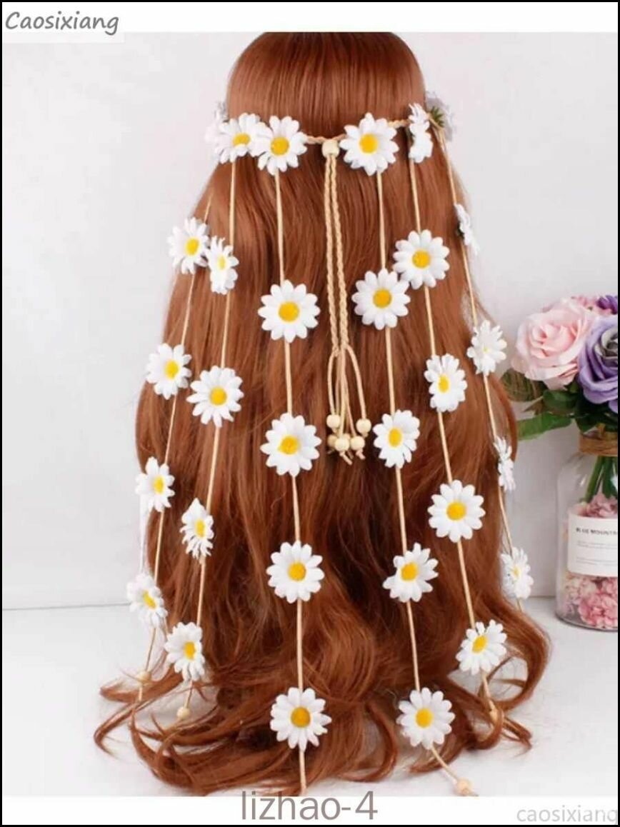 CSX-Венок для волос с цветами, тика