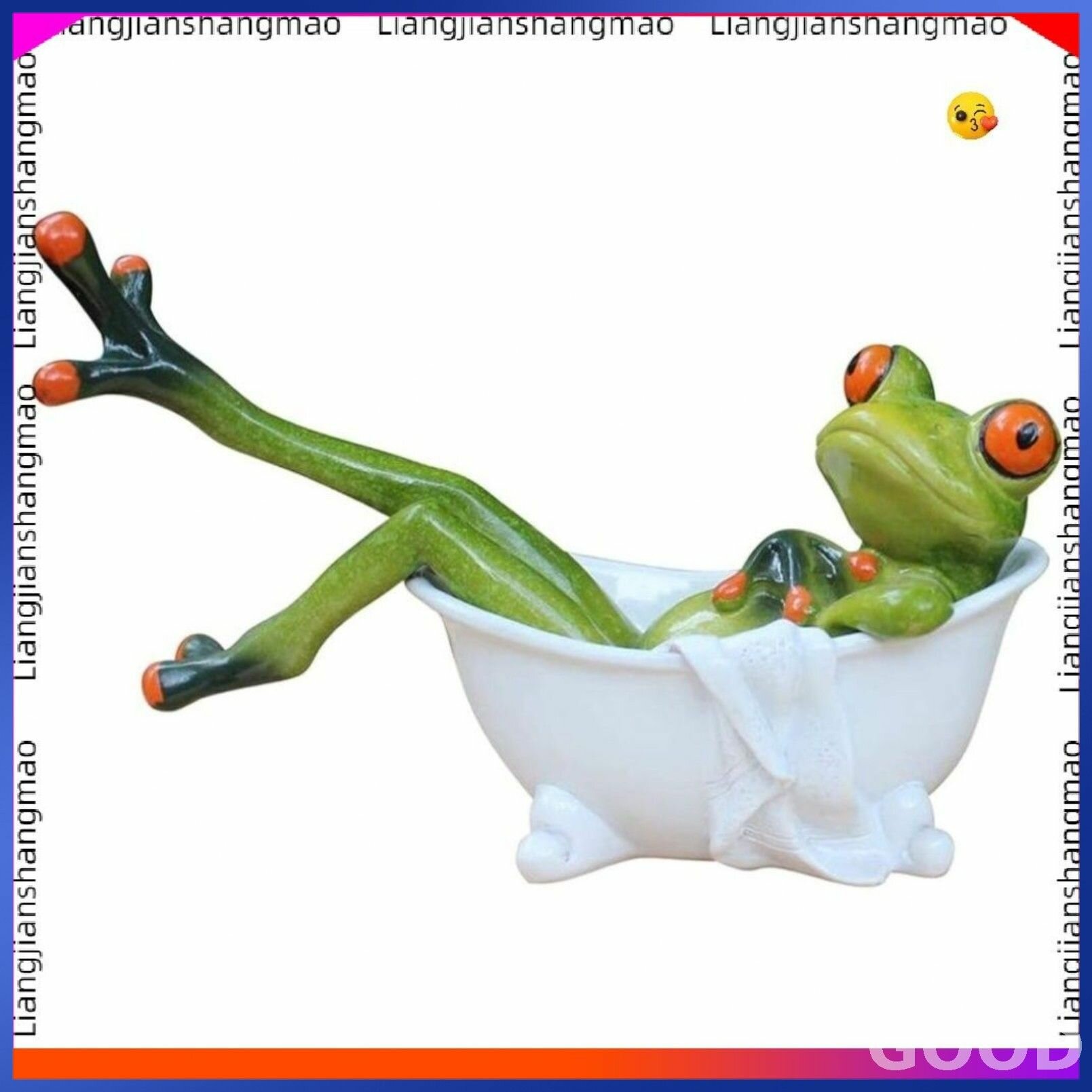 Эксклюзивная фигурка лягушки 6081 для ванной, созданная из смолы