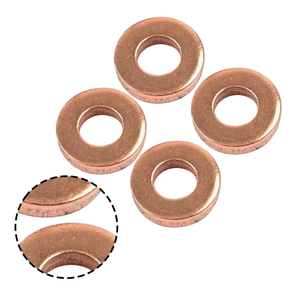 Комплект уплотнителей форсунок дизельного двигателя, 4 шт, металлические, 7703062072, для Nissan 1.5 DCI, для Renault, для Clio/Kangoo/Laguna/Megane Latitude