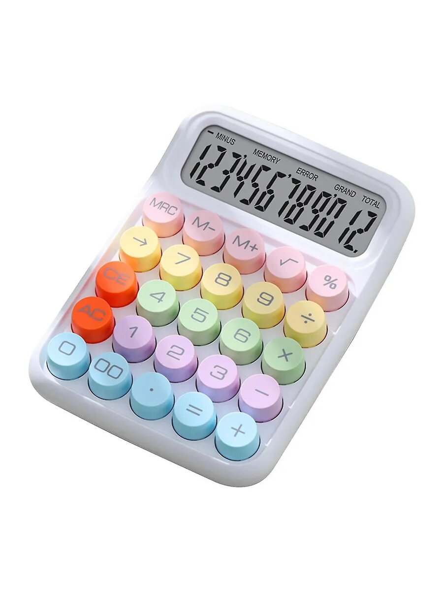 Цветной настольный калькулятор для дома, школы и офиса 12 разрядный