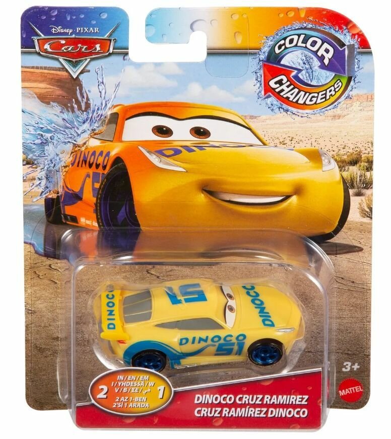 Машинка Cars Герои мультфильмов Color Changers меняющие цвет Крус Рамирез "Диноко" GNY97
