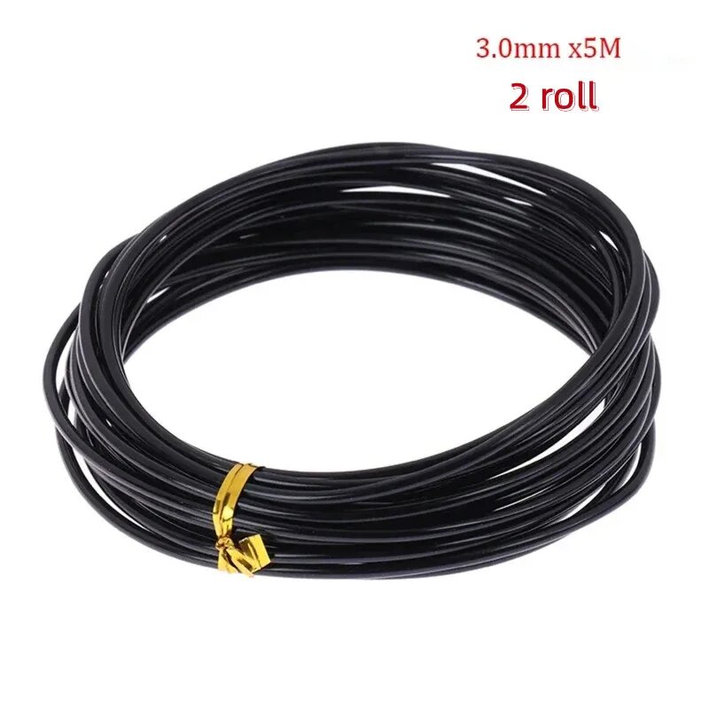 Черная проволока 3.0mm x 5M (2 рулона)