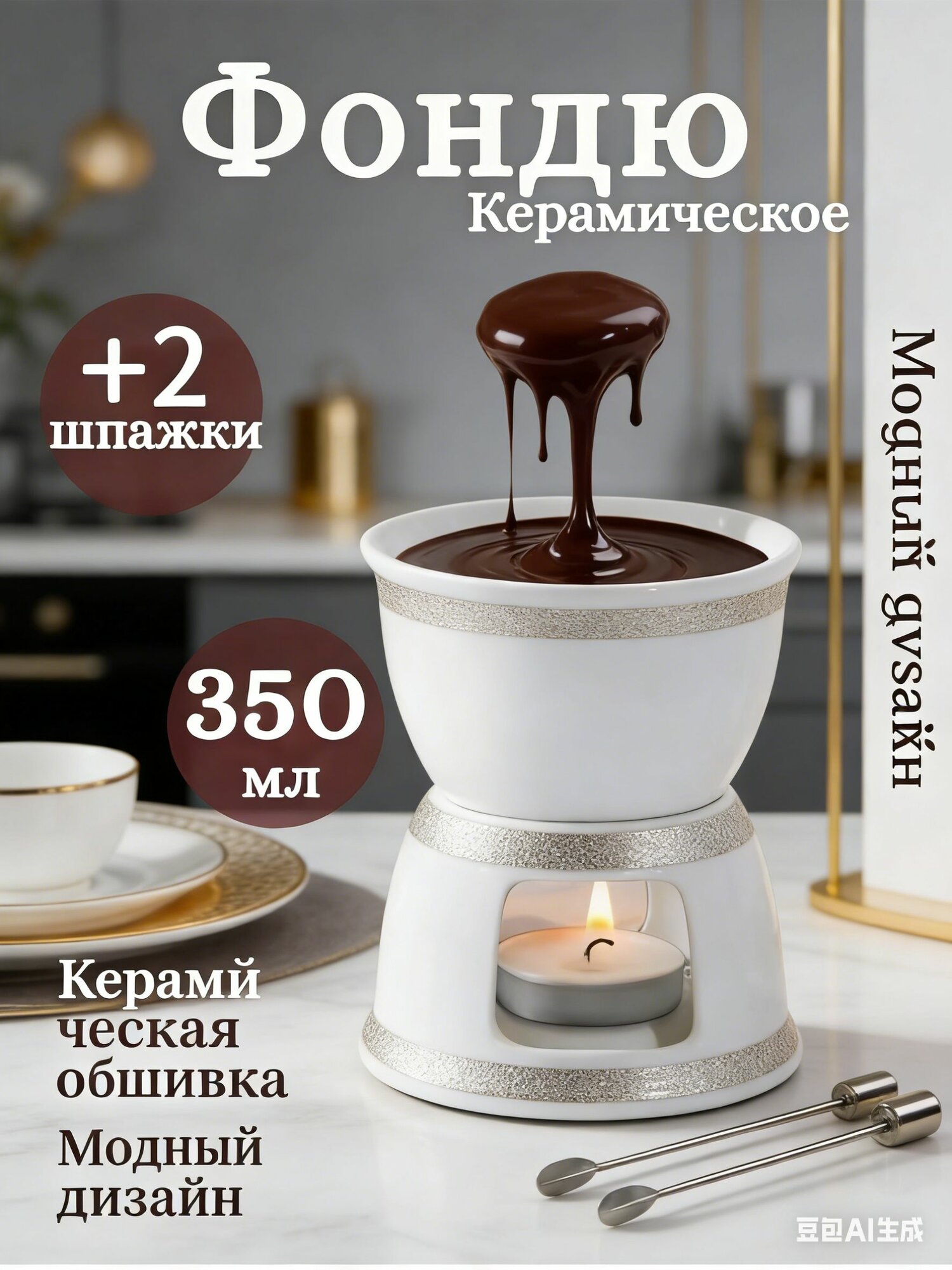 Набор для приготовления фондю, фондюшница