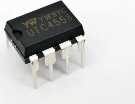 2шт. UTC4558 микросхема, Операционный усилитель DIP-8 - 2 шт.